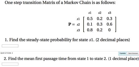 Markov Chain Matrix Example At Sean Hawker Blog