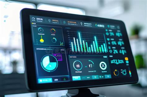 Smart Home Dashboard Displaying Energy Usage Solar Generation And Battery Data On Touchscreen