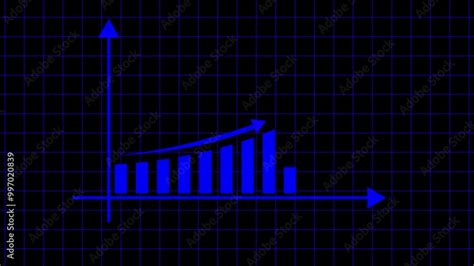 Business Growth Concept Graph With Rising Up Arrow And Bar Stats