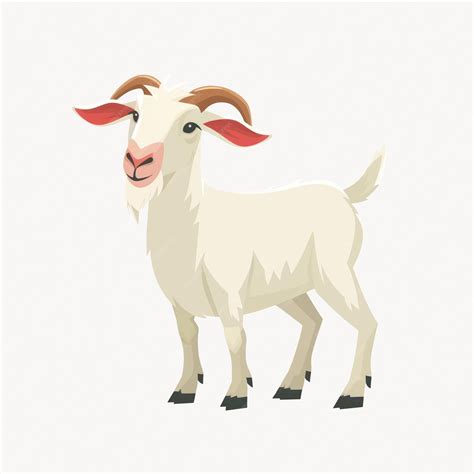 Premium Vector Cartoon Goat Illustration White Background
