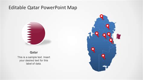 Editable Qatar Powerpoint Map Slidemodel