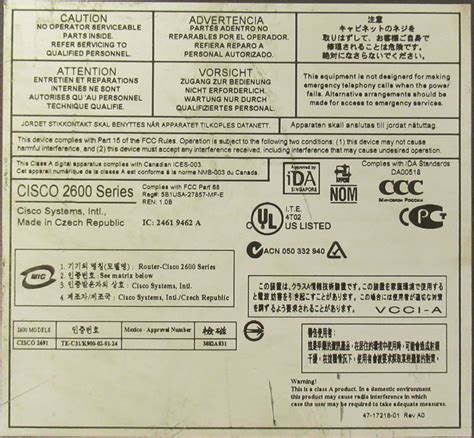Cisco 2600 Series 2691 Modular Access Router 73 2847 04 2 Port Serial Module