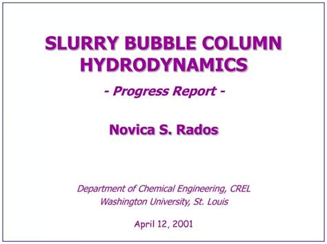 Ppt Slurry Bubble Column Hydrodynamics Powerpoint Presentation Free
