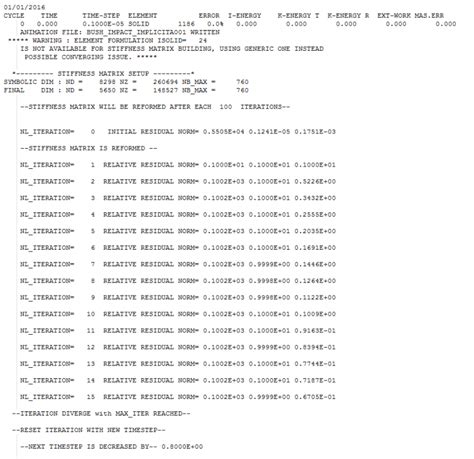 Divergence In Implicit Simulation Hyperelastic Material Altair Community