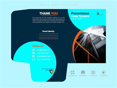 Premium Vector Presentation Folder Design Layout Concept Design With Modern Shapes
