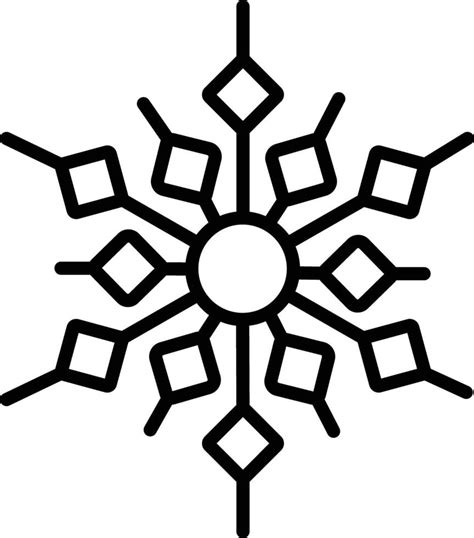 Snowflake Outline Illustration 45616751 Vector Art At Vecteezy