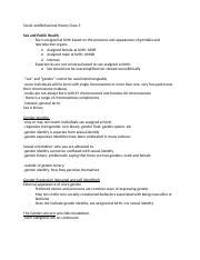 Understanding Sex Gender And Public Health Implications Course Hero