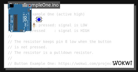 Button Example Active High Wokwi Esp32 Stm32 Arduino Simulator