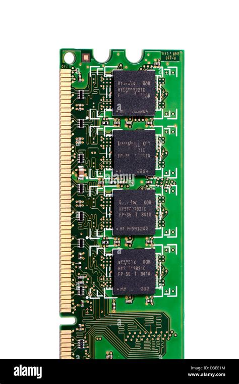 Close View Of The Circuits Of A Modern Computer Memory Chip Stock Photo Alamy