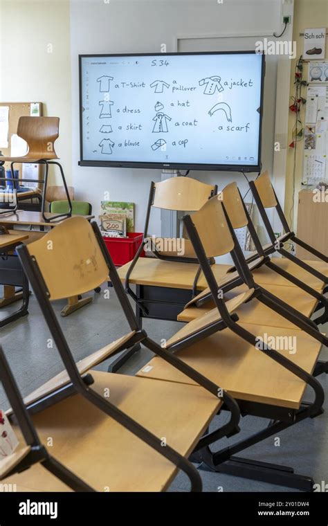 Classroom Of A Fourth Grade After School The Building Is Older But In