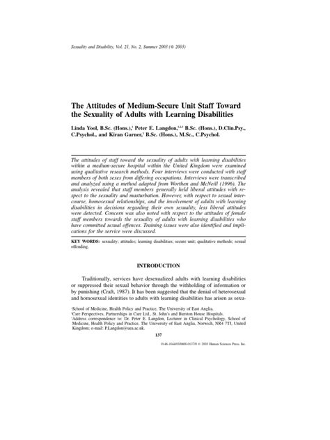Yool Etal 2003 Sex Ld Pdf Homosexuality Sexual Intercourse