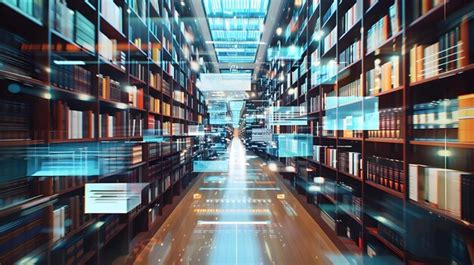 Premium Photo Transitioning Library Stacks To Digital Ebooks A Metamorphosis Of Knowledge