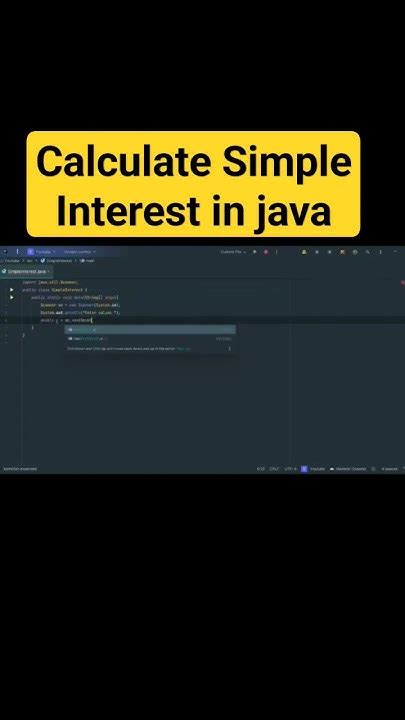 Calculate Simple Interest In Java Programming Coding Java Codeinjava