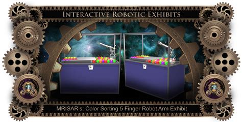 robotic color sorting 5 finger robot arm exhibit mrisar