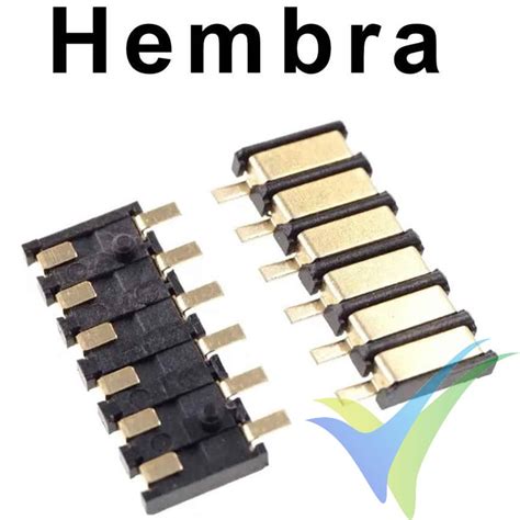 Smd 6 Pin Connector With Spring Contact Pair