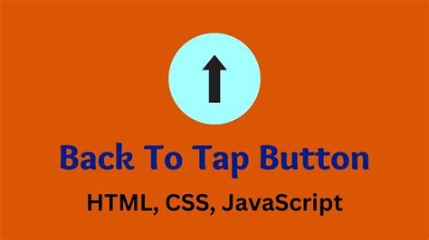 How To Create A Scroll Back To Top Button Youtube