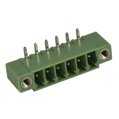 90 Degree Plug In Pcb Pluggable Contact Terminal Block With Screw Holes 3 5mm Terminal Block