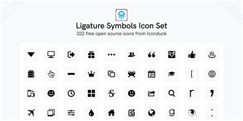 Ligature Symbols Icon Set By Iconduck Figma Community