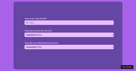 Section 7 Challenge 1 Tip Calculator Codesandbox