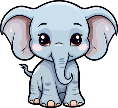 Ai Generated Cute Elephant Clipart Design Illustration 36520324 Png