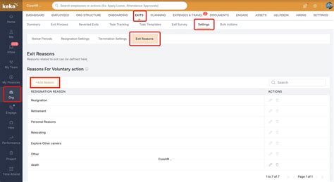 Managing Resignation Termination Settings And Exit Reasons