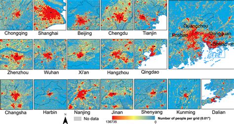 Estimated Population Spatial Distribution In Cities With Population Of Download Scientific