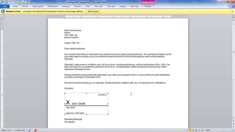 How To Add A Digital Signature In Ms Word 2010 Youtube