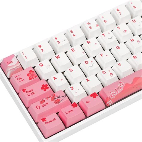 Amazon Com 104 PBT Pink Keycap Set Dye Sublimation OEM Pink Custom Keycaps For Gateron Kailh