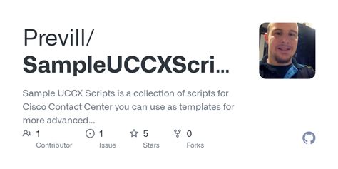 Github Previllsampleuccxscripts Sample Uccx Scripts Is A Collection Of Scripts For Cisco