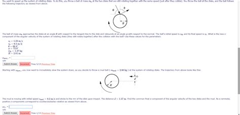 Solved Angular Collisions Two Disks Are Initially Spinning