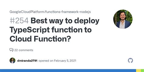 Best Way To Deploy Typescript Function To Cloud Function · Issue 254