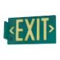 Green Photoluminescent Exit Sign Double Sided 100FT Viewing Distance