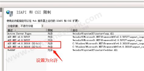 Iis错误：由于web服务器上的 Isapi和cgi 限制”列表设置无法提供您请求的页面cs框架网