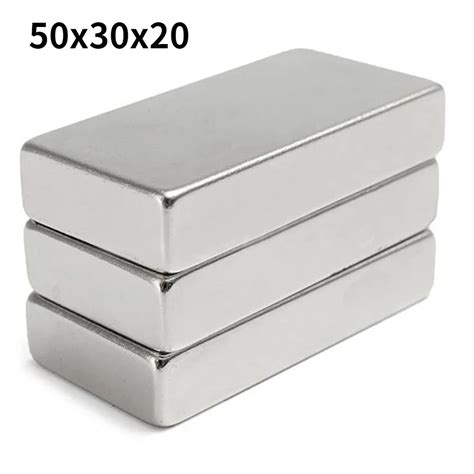 N52 초강력 사각형 자석 네오디뮴 자석 대형 자석 희토류 자석 50x30x20mm자성체 Aliexpress