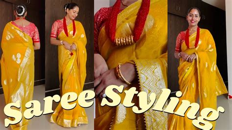 Saree Styling For Haldi Indian Wedding Guest Sweta Mehta Youtube