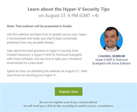 On Demand Webinar Hyperv Security Tips By Mvp Charbel Nemnom And
