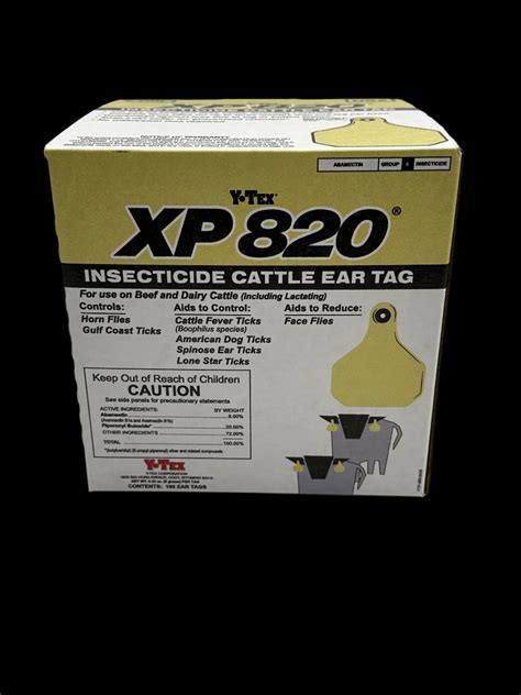 Xp 820 Insecticide Cattle Ear Tag Synergized Yellow Maddock Ranch Supply