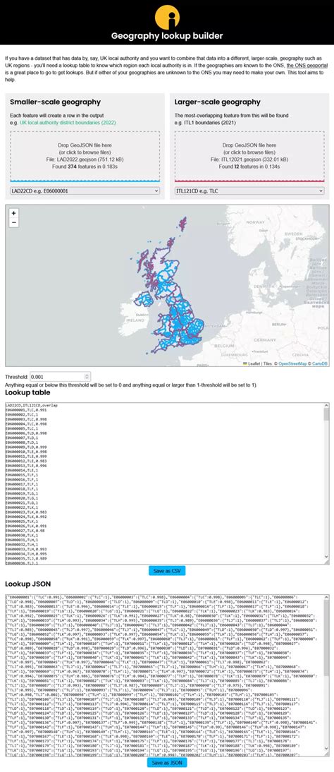 a simple tool to build a geography lookup table open innovations