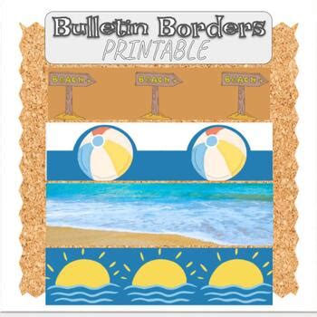 Beach Themed Bulletin Border By Miss Shames Reads Tpt