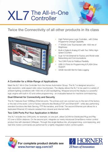 All Horner Automation Catalogs And Technical Brochures