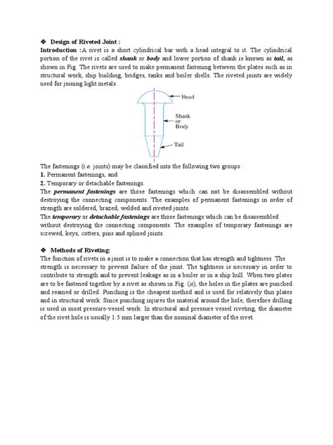 Design Of Riveted Joint Pdf