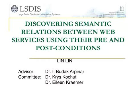 Ppt Discovering Semantic Relations Between Web Services Using Their Pre And Post Conditions