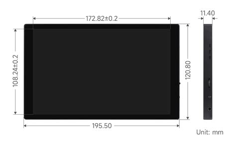 8inch Capacitive Touch Display Wide Color Gamut 1280800 Optical Bonding Toughened Glass