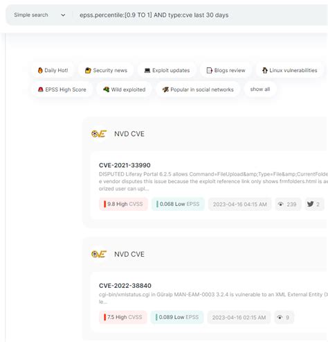 EPSS Exploit Prediction Scoring System Overview Vulners