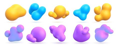 다채로운 유체 3d 모양 배경 무료 벡터