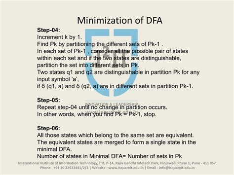 Minimization Of DFA PPTX Technology Computing