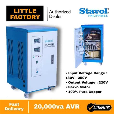 3 Stavol 20kva 20000w 15kva 15000w Avr Single Phase Servo Motor Time Delay Pure Copper 315 8ca