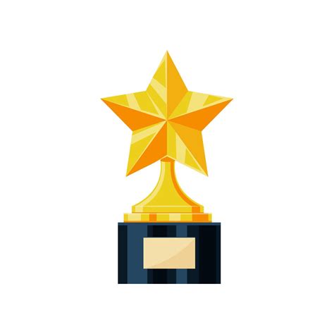 Vector Gold Star Trophy 13932697 Vector Art At Vecteezy
