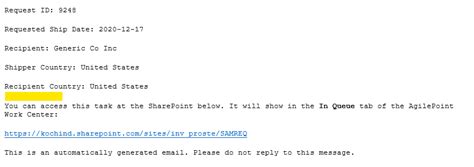 Subform Not Showing In Email Notification Agilepoint