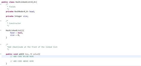 Solved Implement Hashlinkedlist Which Is A Simple Version